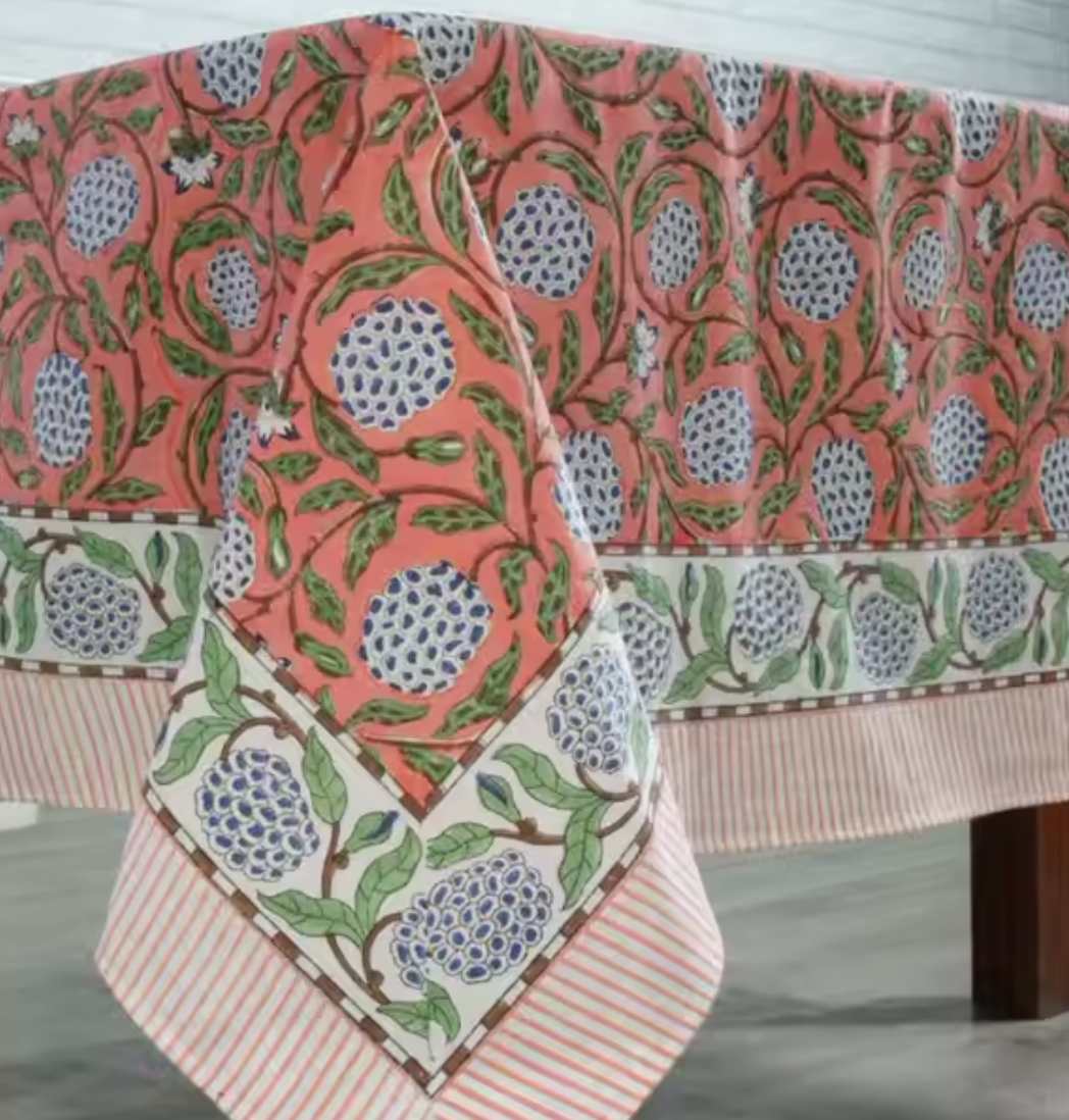 Coral Bloom Tablecloth